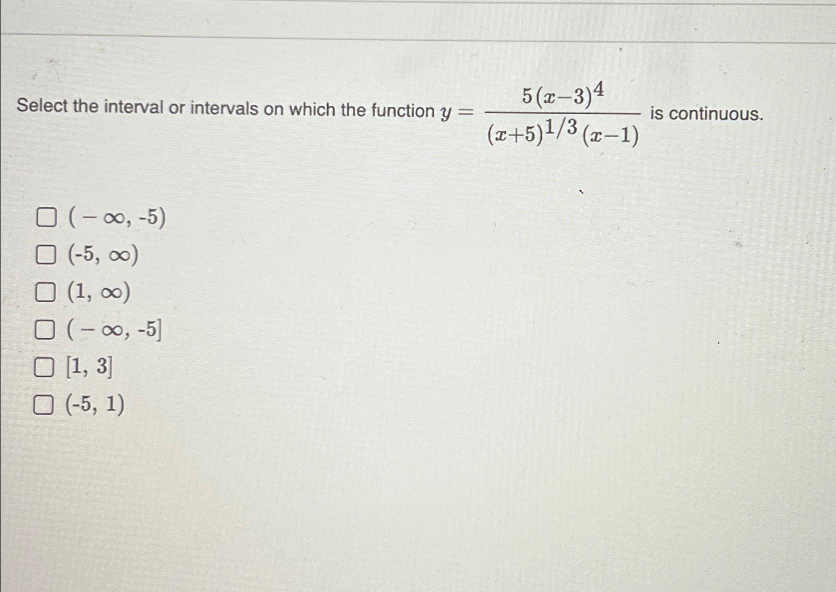 Solved Select the interval or intervals on which the | Chegg.com