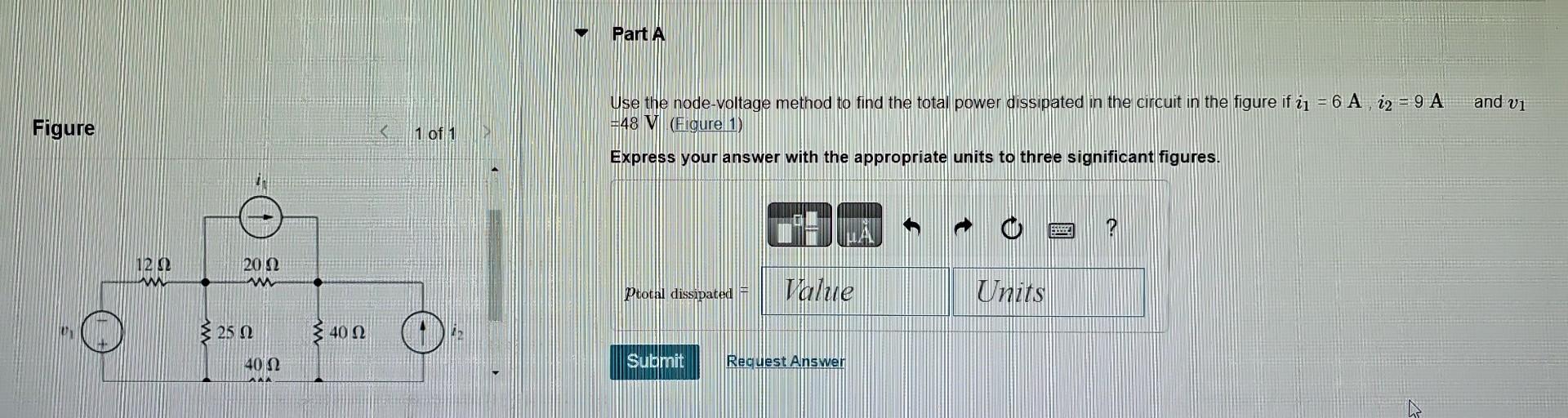 Use the node-voltage method to find the total power | Chegg.com