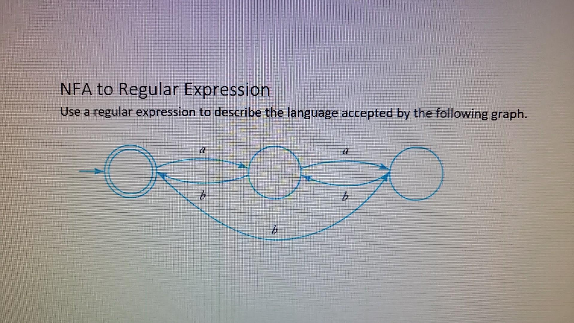 Solved NFA to Regular Expression Use a regular expression to | Chegg.com
