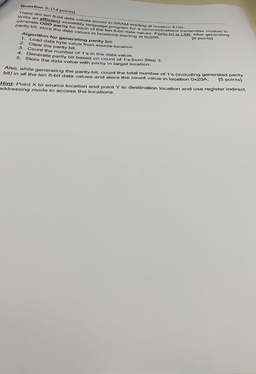 Solved Question 3: [14 ﻿points]There are ten B-bit data | Chegg.com