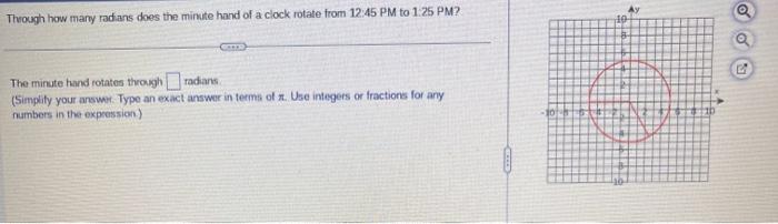 Solved Though how mary radians does the minute hand of a | Chegg.com