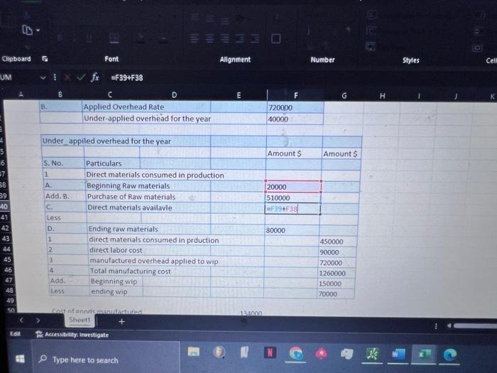 Solved need help figuring out proper calculations driven by | Chegg.com
