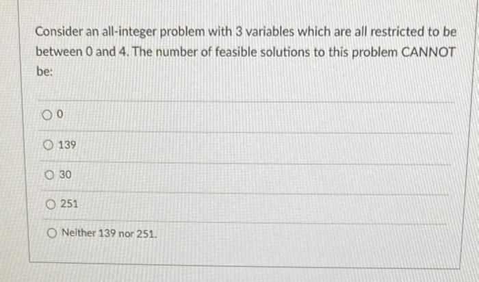 Solved Consider an all-integer problem with 3 variables | Chegg.com