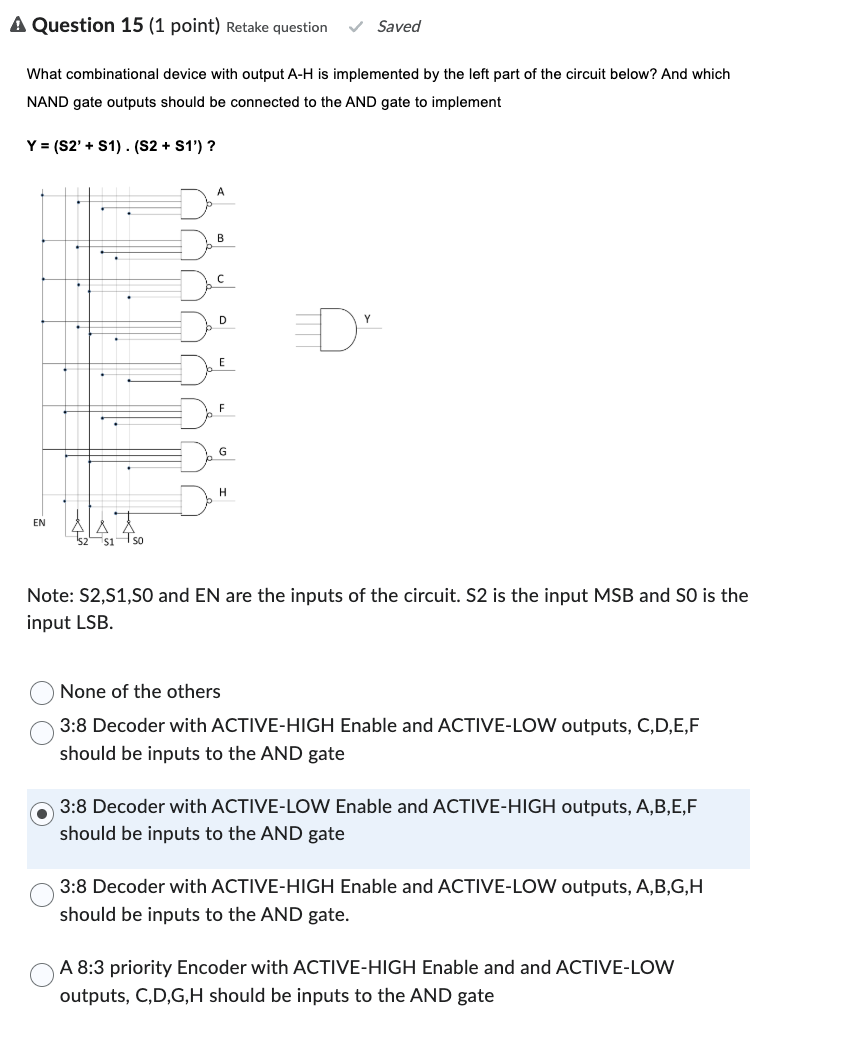 Solved Question 15 (1 ﻿point) ﻿Retake question What | Chegg.com