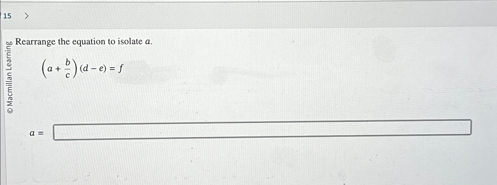 Solved 15>Rearrange the equation to isolate | Chegg.com