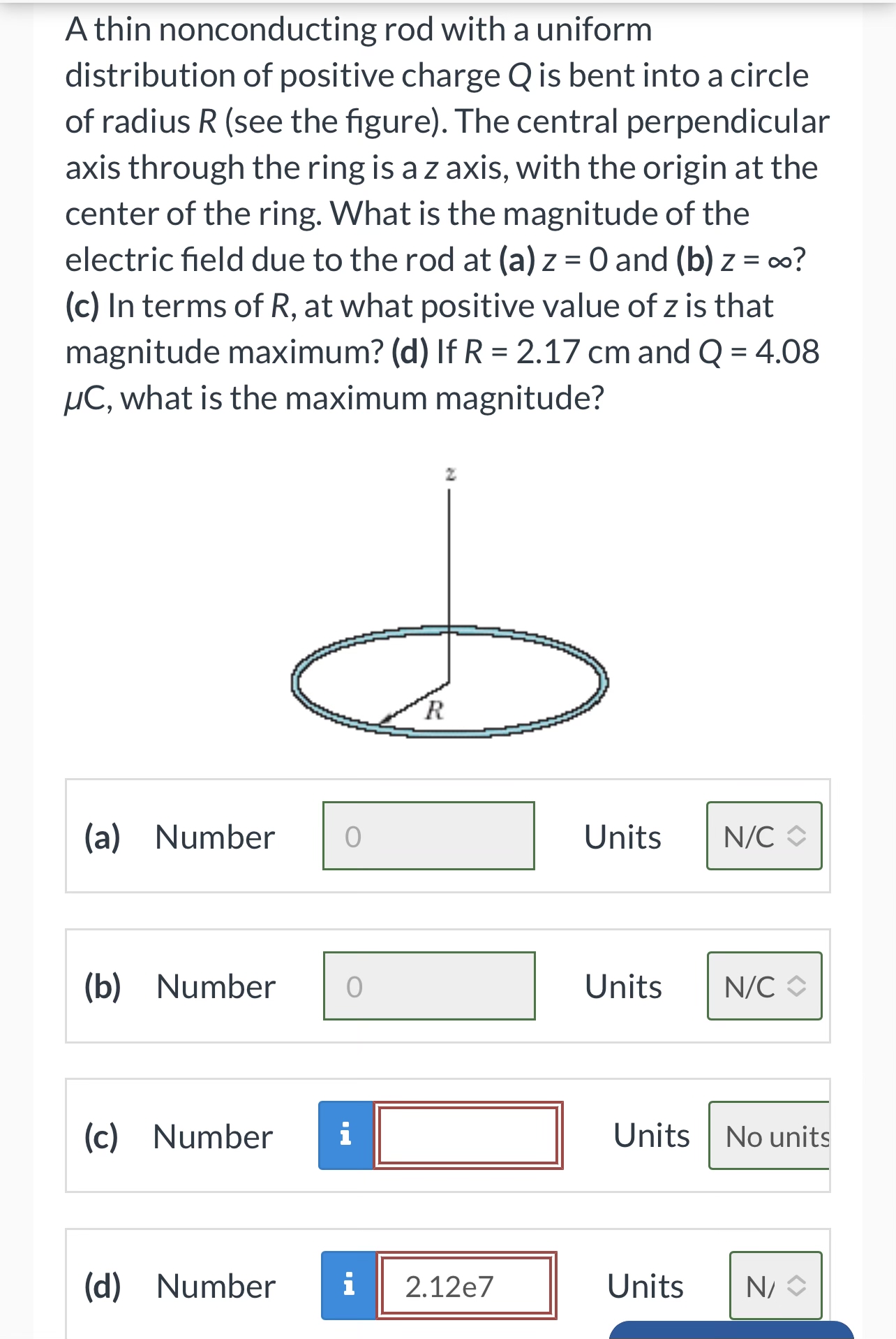 Solved A thin nonconducting rod with a uniform distribution | Chegg.com