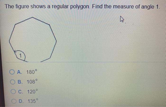 Solved The figure shows a regular polygon. Find the measure | Chegg.com