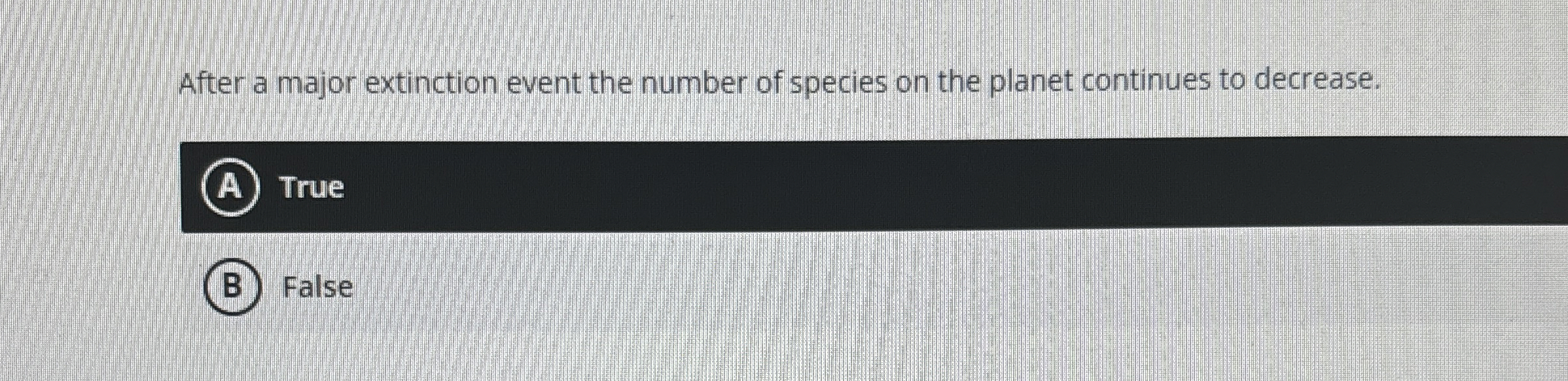 Solved After a major extinction event the number of species | Chegg.com
