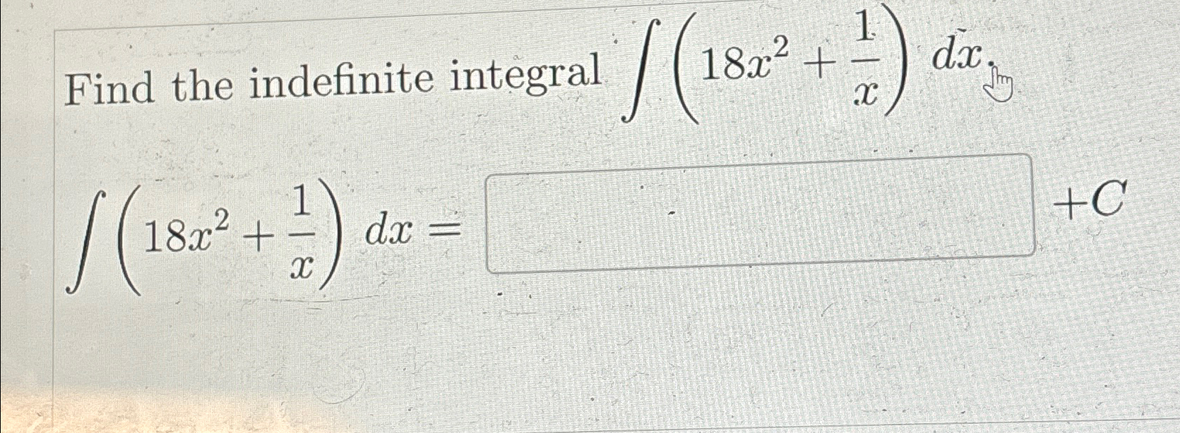 Solved Find the indefinite integral | Chegg.com