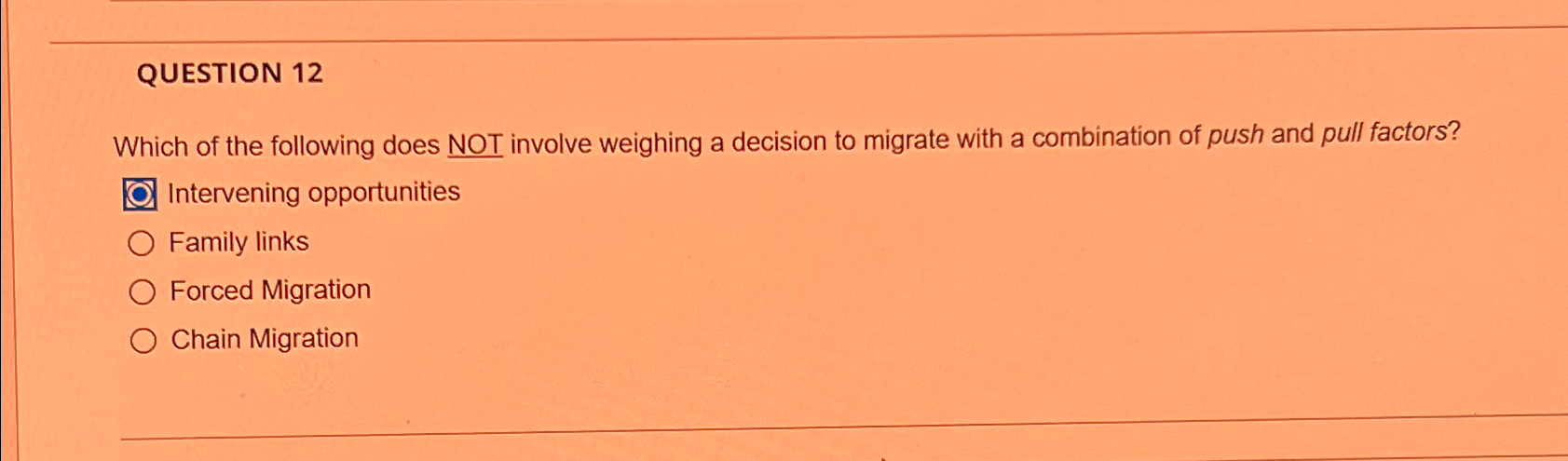 Solved QUESTION 12Which of the following does NOT involve | Chegg.com