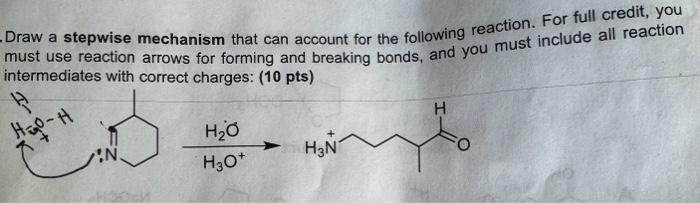 Solved Draw a stepwise mechanism that can account for the | Chegg.com