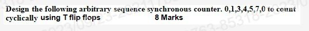 Solved Design the following arbitrary sequence synchronous | Chegg.com
