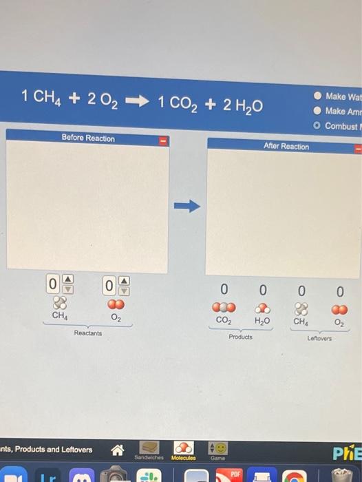 Solved In the Combust Methane reaction, how many grams of | Chegg.com