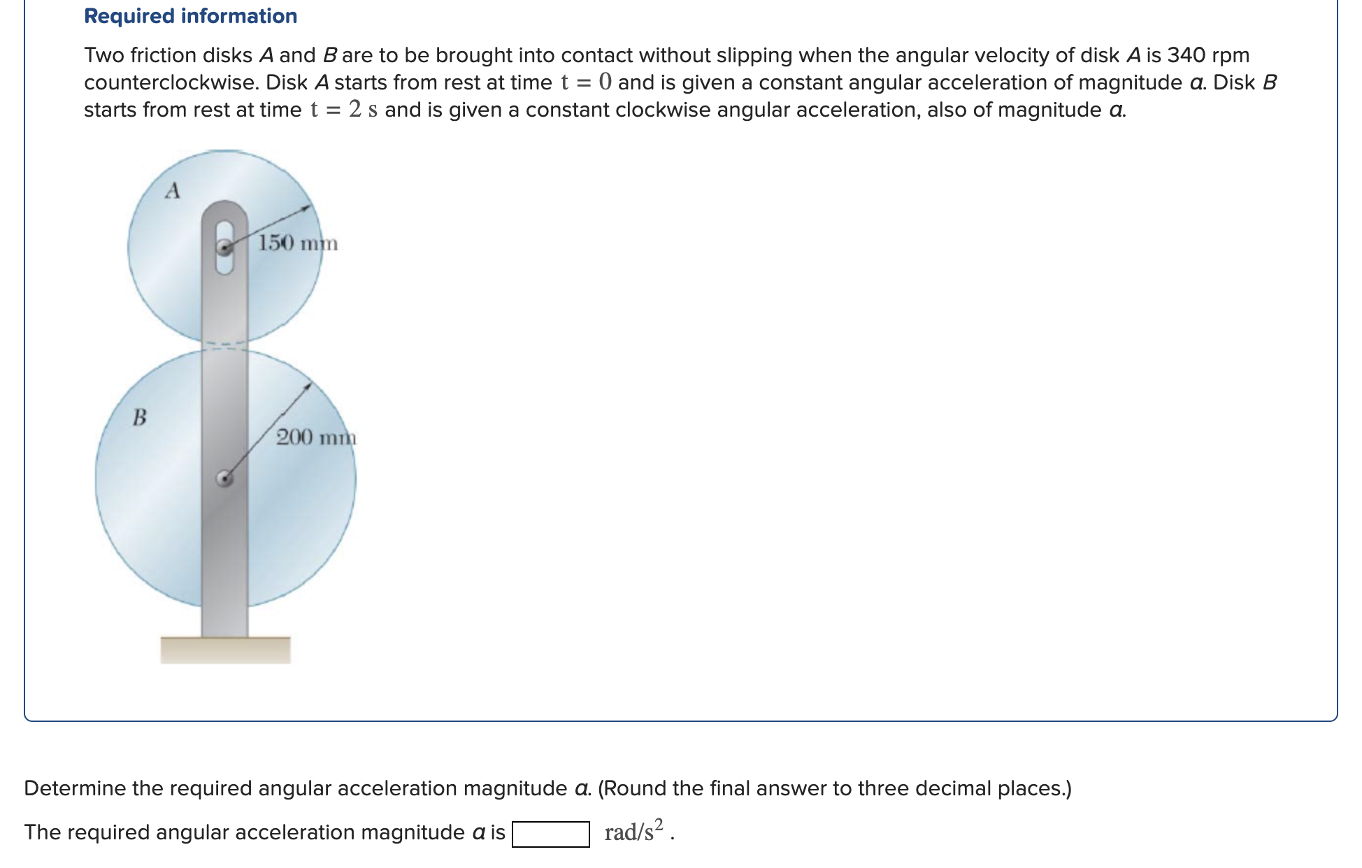 Solved Required information Two friction disks A and B ﻿are | Chegg.com