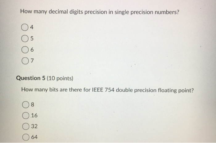 Solved What is the maximum binary64 number? O 1.1 x 21024 | Chegg.com