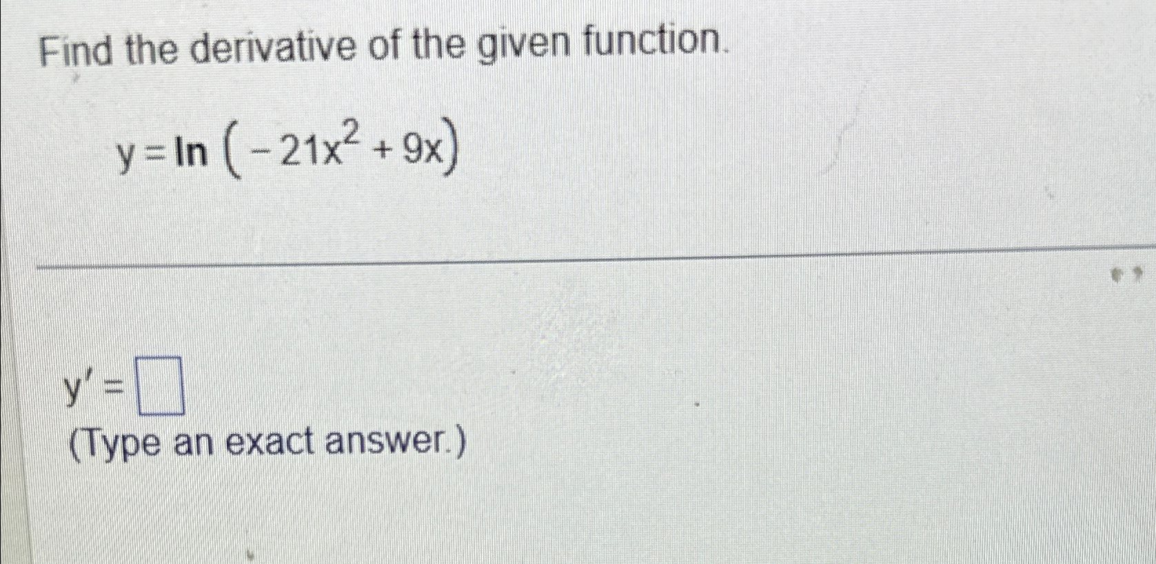 Solved Find the derivative of the given | Chegg.com