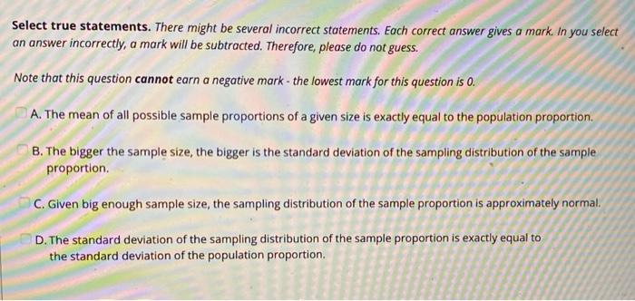 Solved Select true statements. There might be several | Chegg.com