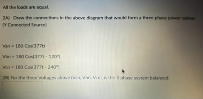 Solved Problem N2:All the loads are equal. 2A) Draw the | Chegg.com