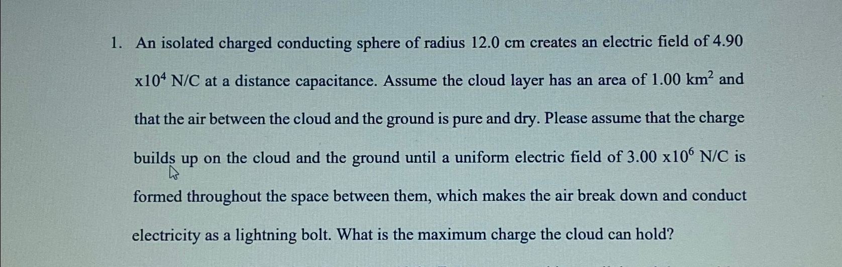 Solved An isolated charged conducting sphere of radius | Chegg.com