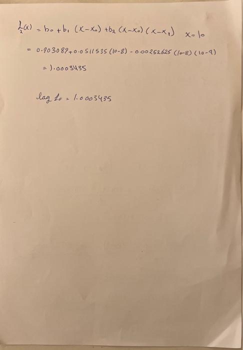 Solved 18.1 Estimate the common logarithm of 10 using linear | Chegg.com