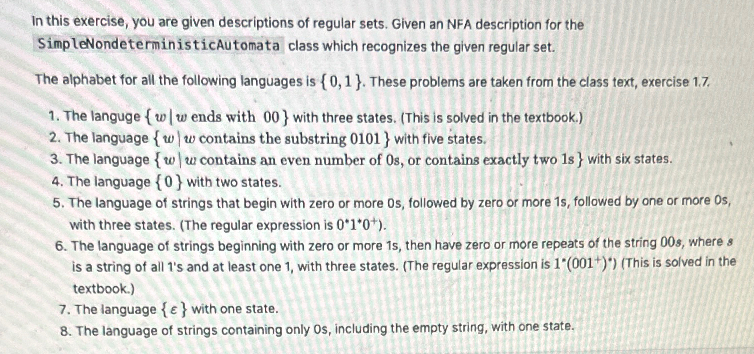 In this exercise, you are given descriptions of | Chegg.com