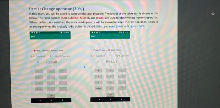 Solved Part 1: Change operator (20%) In this exam, you will | Chegg.com