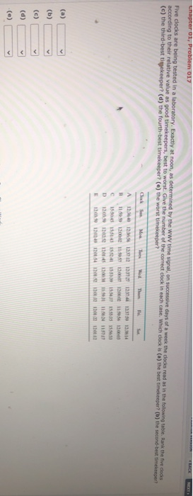 RA Chapter 01, Problem 013 GO Three digital clocks A, | Chegg.com