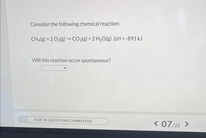 Solved Consider the following chemical reaction: CH4( | Chegg.com