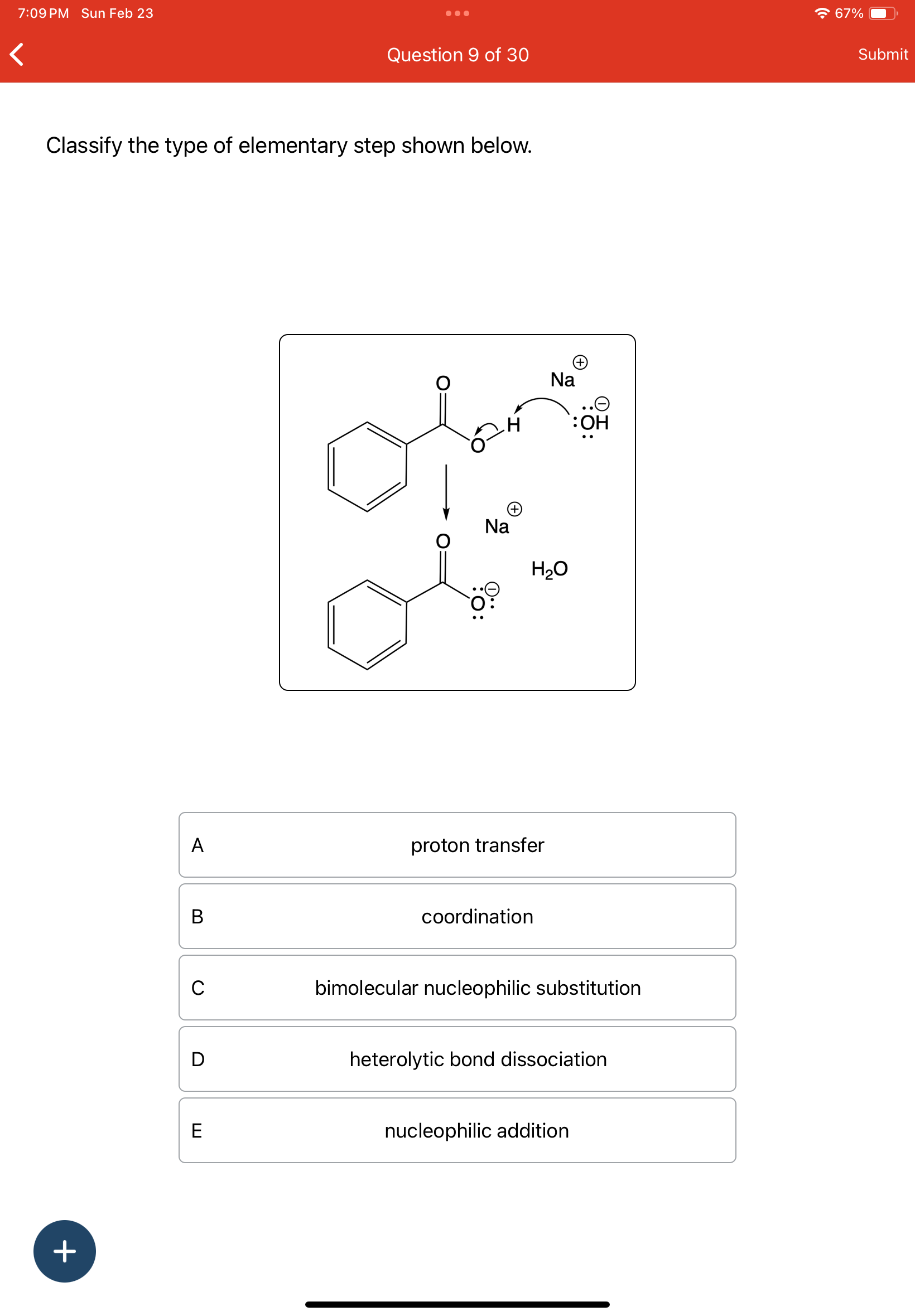 Classify the type of elementary step shown below.A | Chegg.com