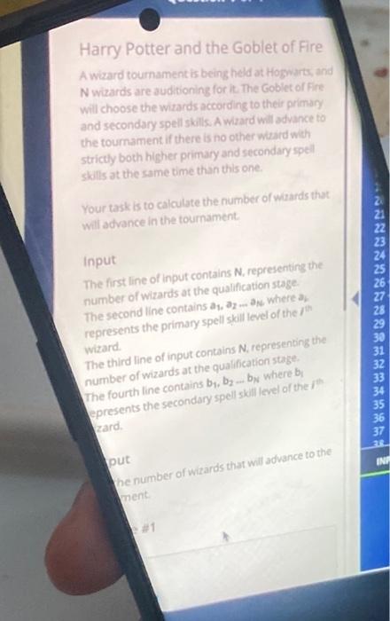 Harry Potter and the Goblet of Fire A wizard | Chegg.com