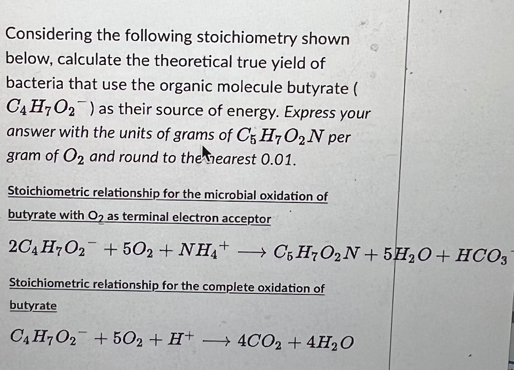 Solved Considering the following stoichiometry shown below, | Chegg.com