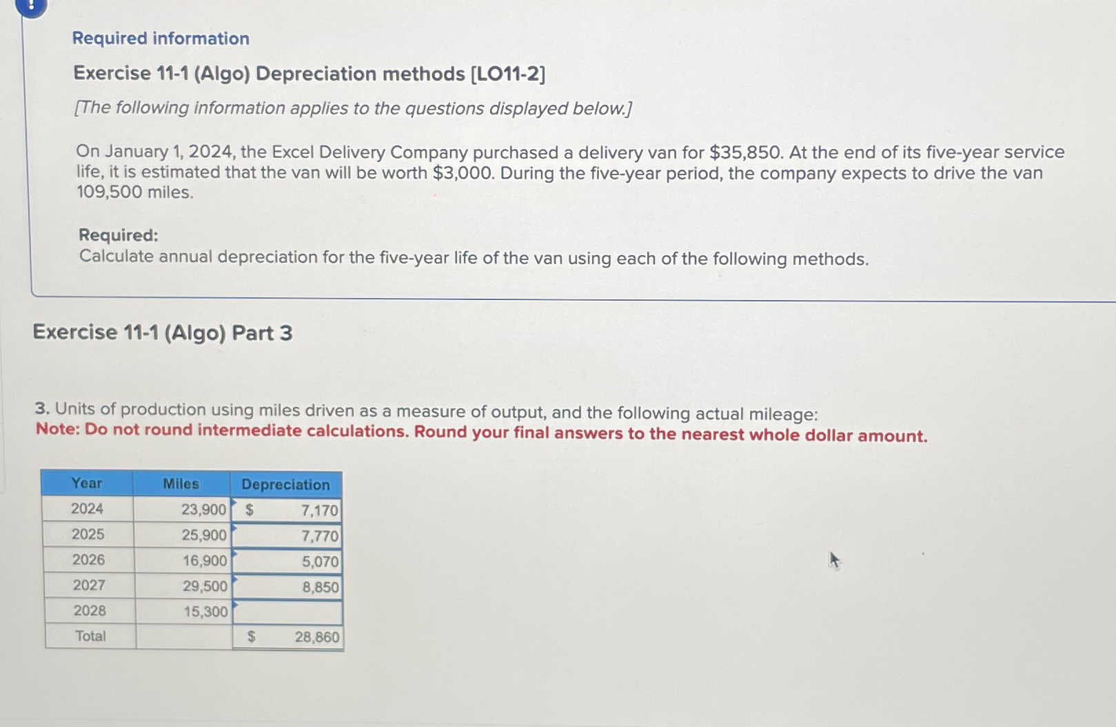 Solved Required informationExercise 11-1 (Algo) | Chegg.com