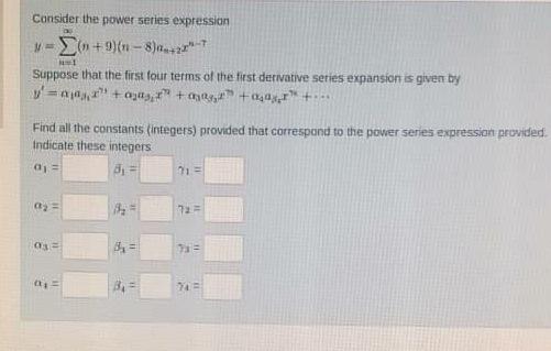 Solved Consider the power series expression +9) - 8) +2017 | Chegg.com