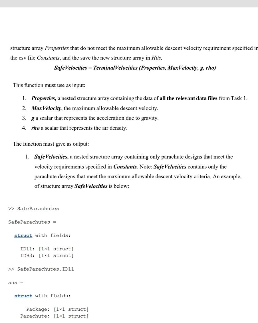 Solved structure array Properties that do not meet the | Chegg.com