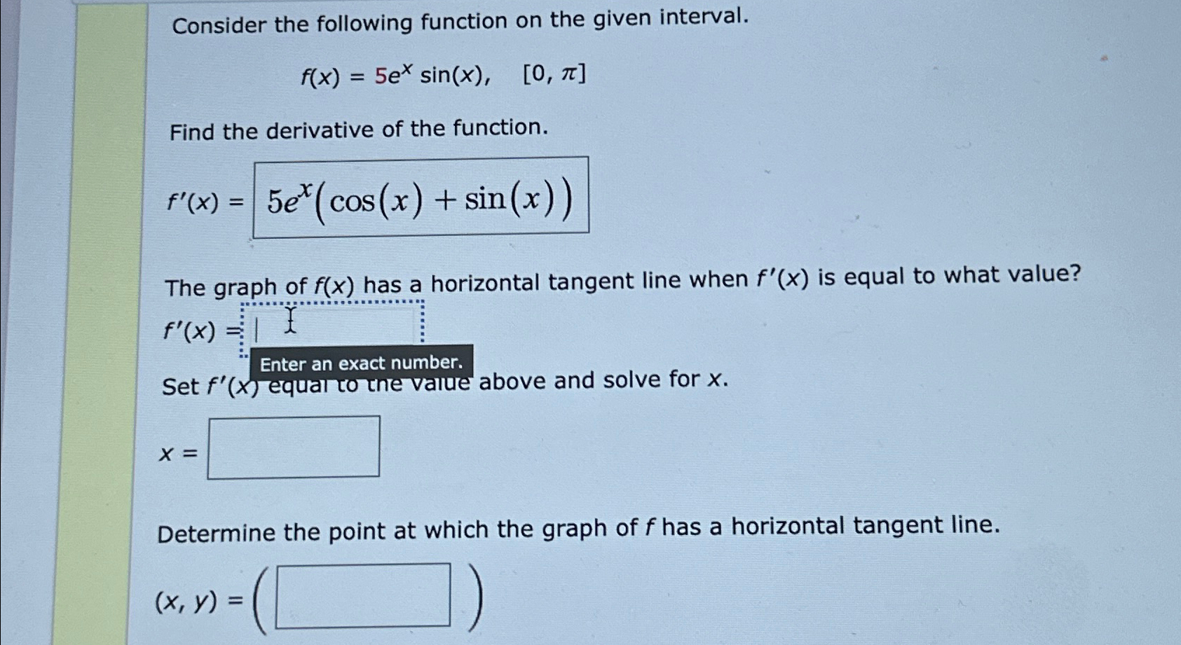 Solved Consider the following function on the given | Chegg.com