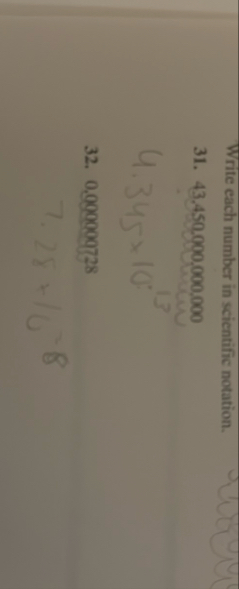 Solved Write each number in scientific | Chegg.com