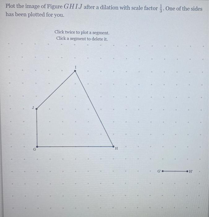 Solved Plot the image of Figure GHIJ after a dilation with | Chegg.com