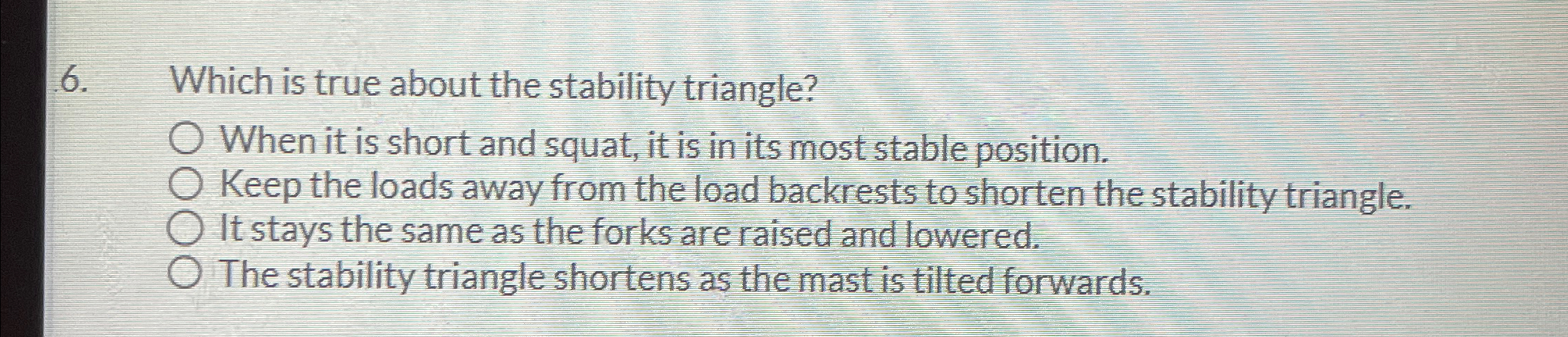 Solved Which is true about the stability triangle?When it is | Chegg.com