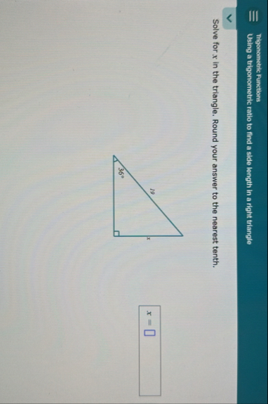 Solved Trigonometric Functionsusing A Trigonometric Ratio To Chegg