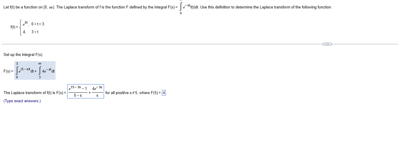 Solved Let f(t) be ﻿a function on [0,∞). ﻿The Laplace | Chegg.com