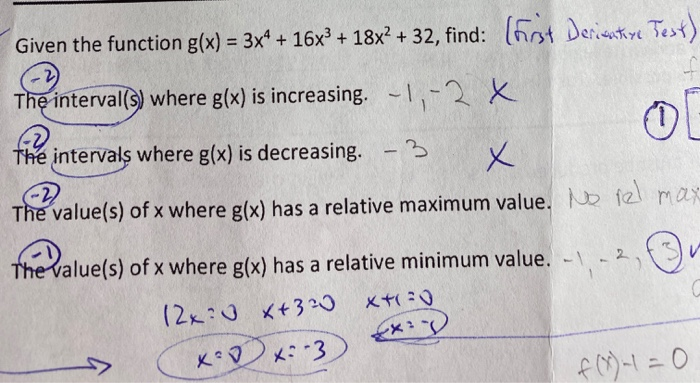 Solved Given the function g(x) = 3x4 + 16x3 + 18x? + 32, | Chegg.com