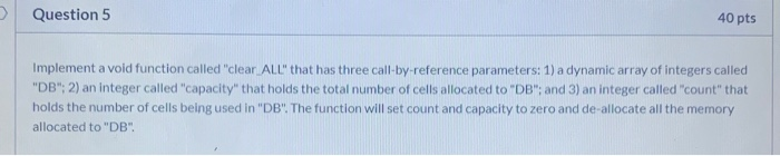Solved Question 5 40 Pts Implement Avoid Function Called 