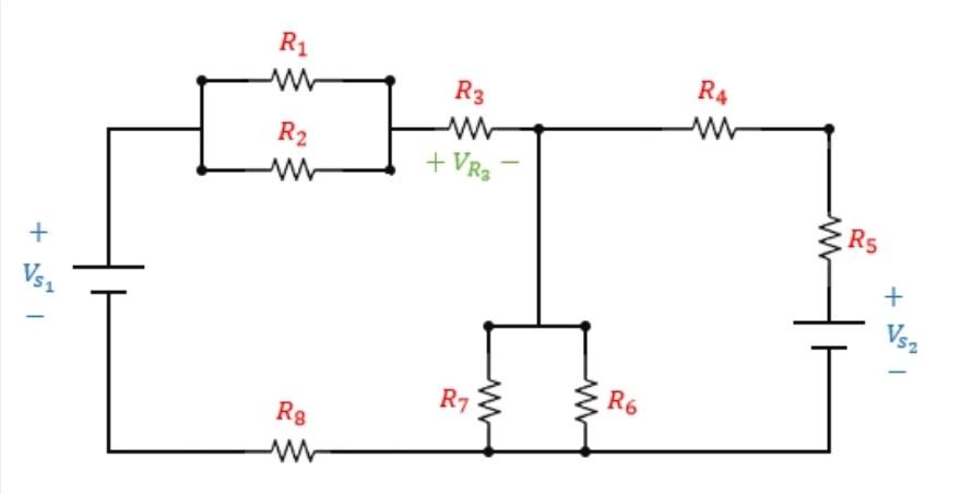 Solved In the following circuit there are 8 resistors | Chegg.com