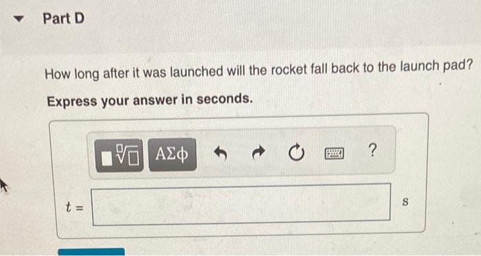 Solved A rocket blasts off vertically from rest on the | Chegg.com