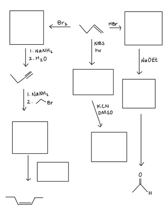 Solved Fill in each box with the appropriate reagent or | Chegg.com
