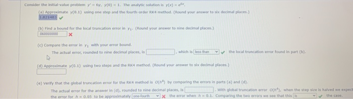 Solved Consider the initial-value problem y = y. y(0) = 1. | Chegg.com