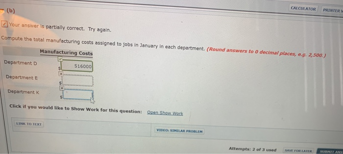 Solved Problem 15-4A (Part Level Submission) Agassi Company | Chegg.com