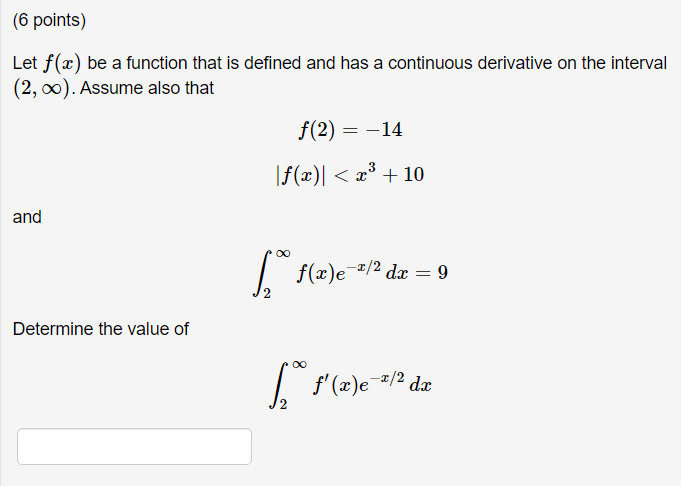 Solved (6 ﻿points)Let f(x) ﻿be a function that is defined | Chegg.com