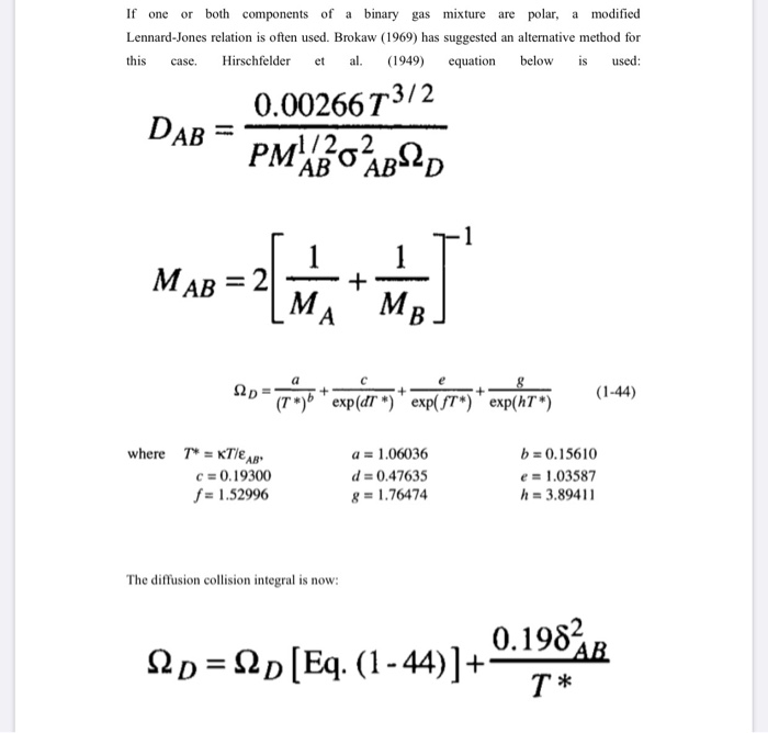 Solved If one or both components of a binary gas mixture are | Chegg.com