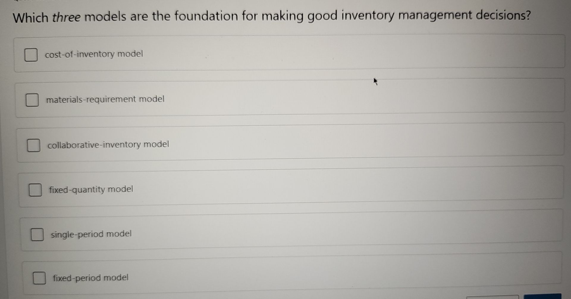 Solved Which three models are the foundation for making good | Chegg.com